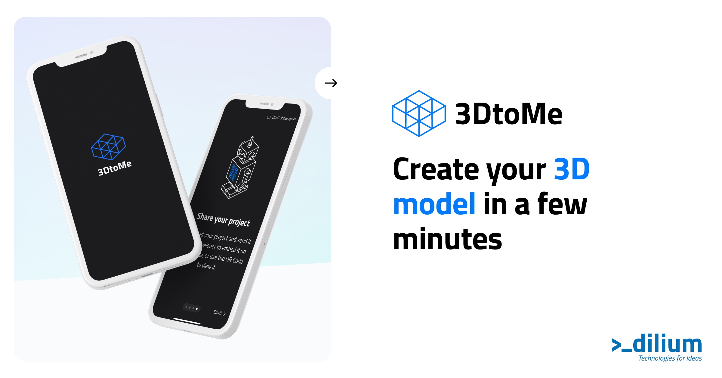 dilium announces the launch of its new app 3DtoMe