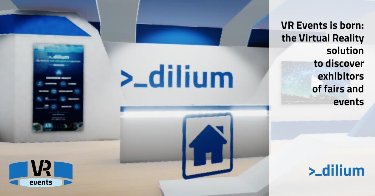 VR Events: the tour of a booth is done with a VR headset